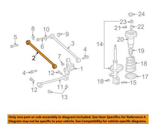 48710-48020 Toyota Arm assy, rear suspension, no.1 rh 4871048020, New ...