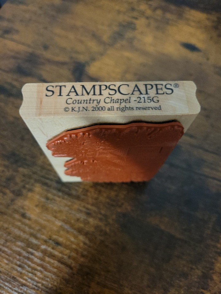STAMPSCAPES Rubber Stamp Beautiful COUNTRY CHAPEL 215G Church Scenery ...
