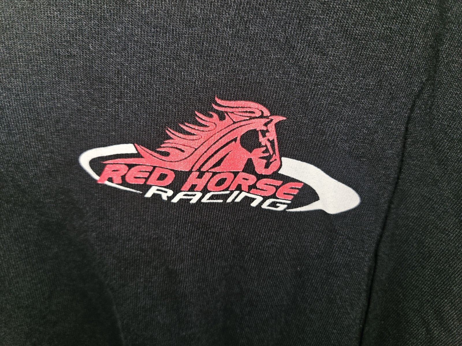 Red Horse Racing Team Issue T-Shirt NASCAR Truck Series Black Short ...