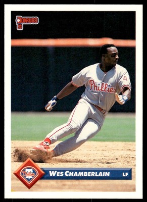 1993 Donruss Baseball Card Wes Chamberlain Philadelphia Phillies #304 ...
