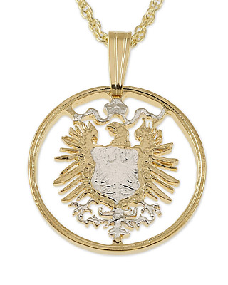 Germany ( Phoenix) Pendant Necklace, German Cut Coin, 3/4" diameter ...
