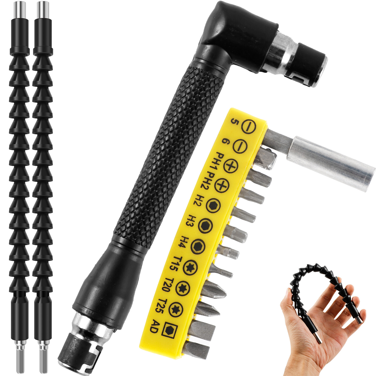 Flexible Drill Bit Extension Shaft Extension Tool Screwdriver Extension ...
