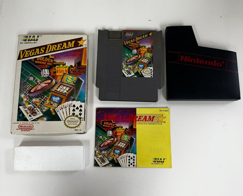 VEGAS DREAM 1989 HAI AMERICA NINTENDO NES VIDEO GAME CARTRIDGE W/ BOX ...