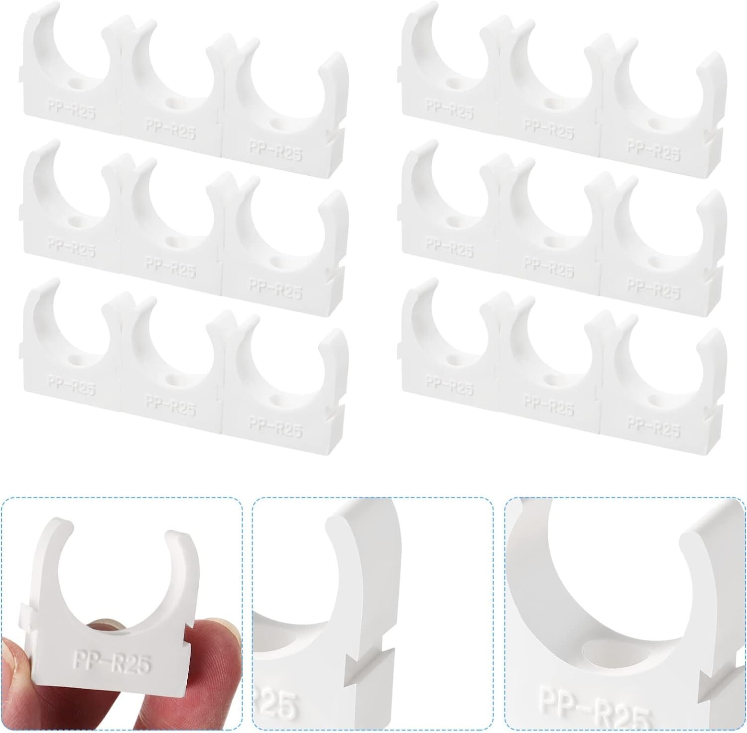 Doitool 50pcs PEX Pipe Support Hangers 3/4 Inch U-hook PEX Holder PVC ...