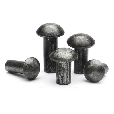 M6 M8 M10 Iron Half round head Rivet Natural Color Solid Knocking ...