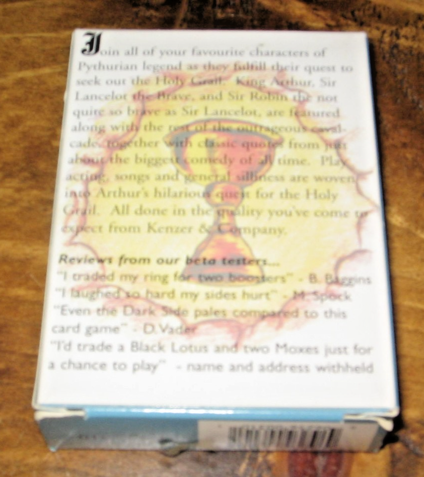 Monty Python and the Holy Grail CCG Starter Deck Open Cards VG ...