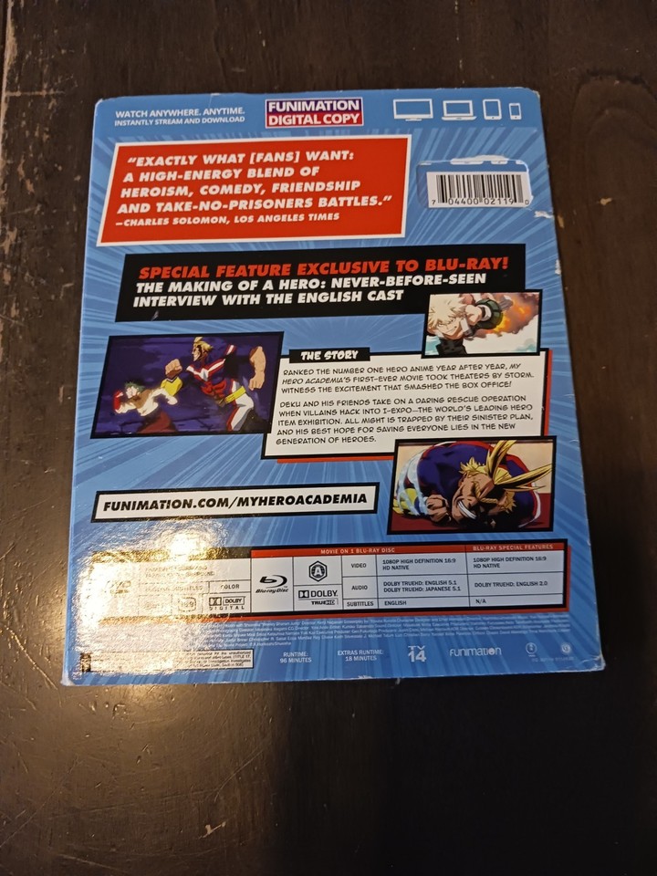 My Hero Academia: Two Heroes Funimation Blu-Ray + DVD + Digital | eBay