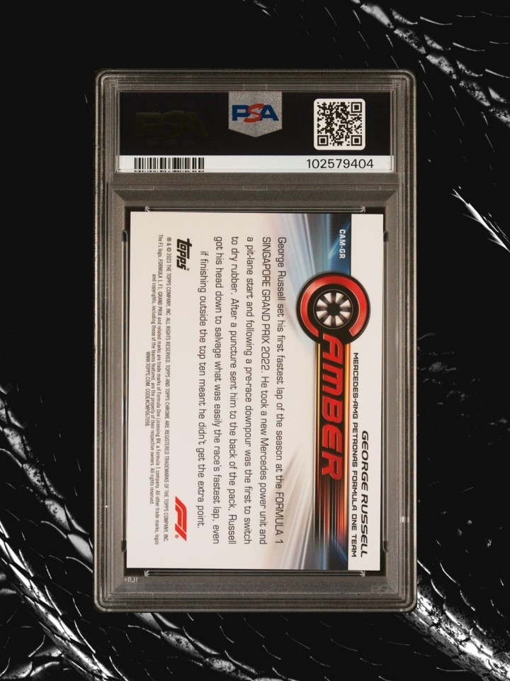 2023 Topps Chrome F1 Camber George Russell Orange Refractor /50 PSA 10 ...