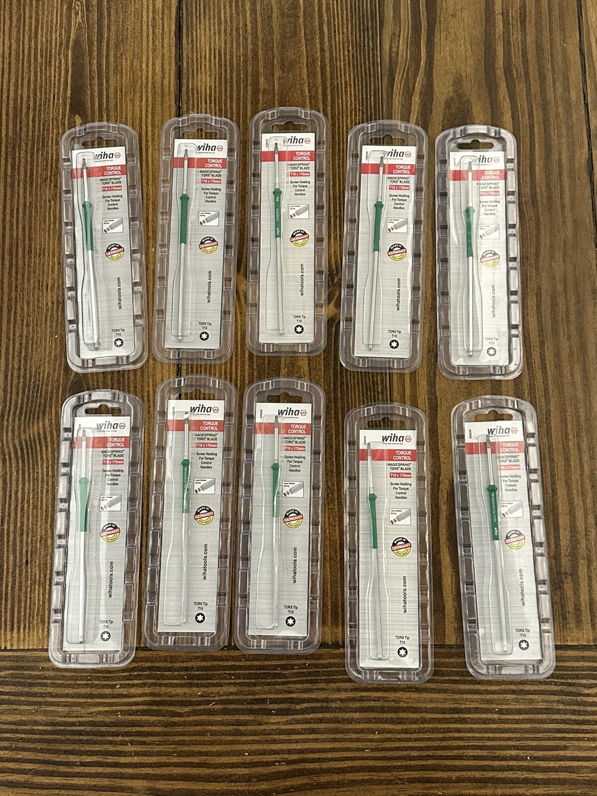 Lot Of 10 Wiha MagicSpring Torx Torque Screwdriver Blades T10 | eBay
