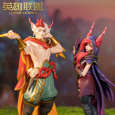 Offical League of Legends Xayah Rakan Character Figure LOL Model 27cm ...