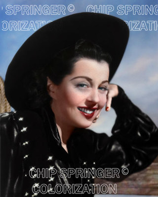 GAIL RUSSELL Smiling Wearing Cowgirl Hat | 8x10 Color Photo by CHIP ...