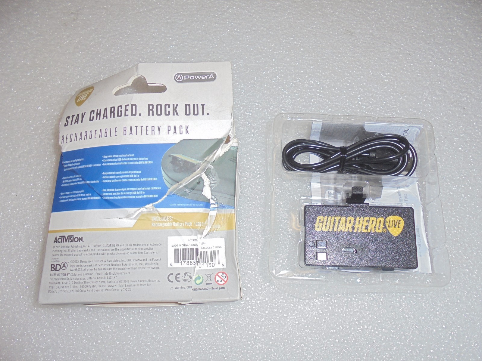 Power A PowerA Rechargeable Guitar Power Battery Pack Guitar Hero Live ...