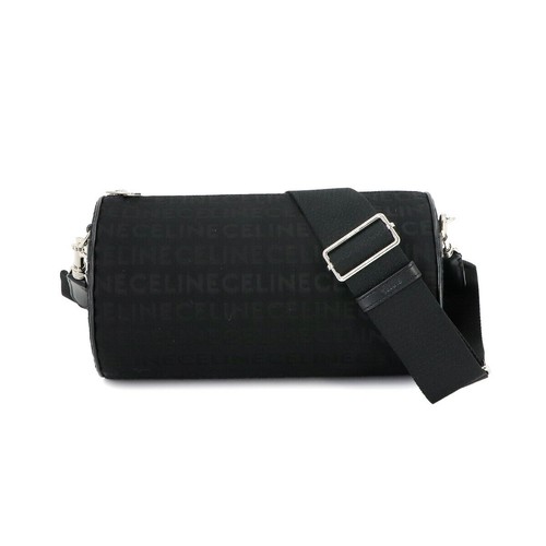 CELINE Zylinder Schultertasche Canvas Leder schwarz 11005EKF 90235854 ...