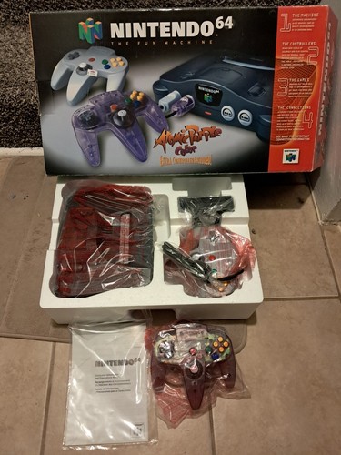 New VTG 1999 Nintendo 64 N64 Video Game Console Atomic Purple ...