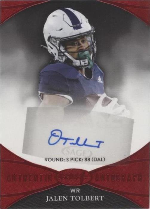 2022 Sage Aspire - Jalen Tolbert #ASP-JT Red (AU, RC) for sale online ...