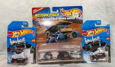 Hot Wheels 1996 JPL Sojourner Mars Rover Action Pack & 2 Mars ...