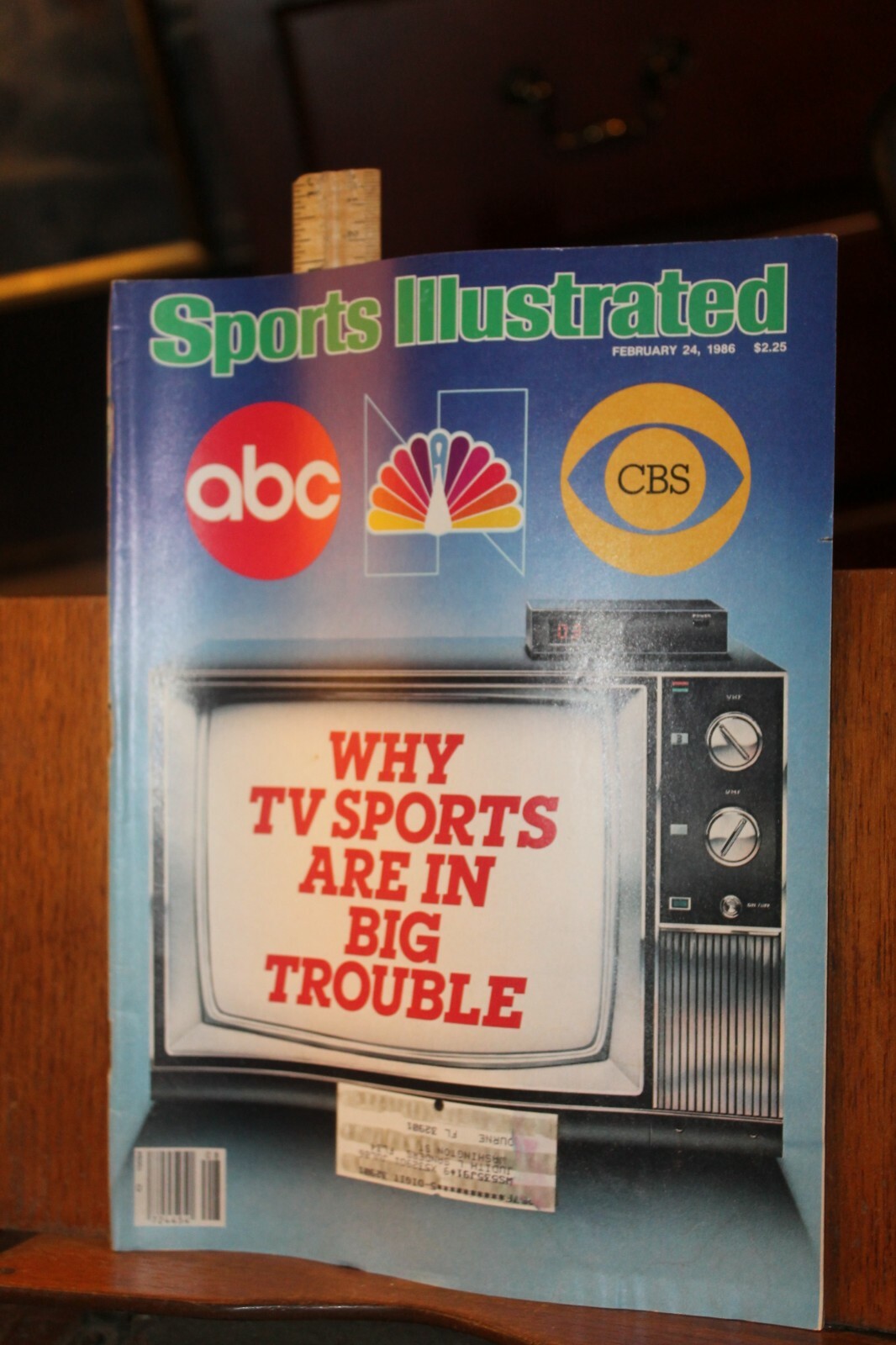 Vintage Sports Illustrated February 24 1986 Sports on TV ABC NBC CBS | eBay