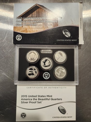 2015 America The Beautiful Silver Proof Quarter Set with COA | eBay