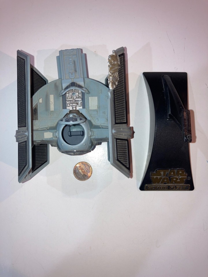 Star Wars Micro Machines Action Fleet Vader Tie Fighter Battle Damage w ...