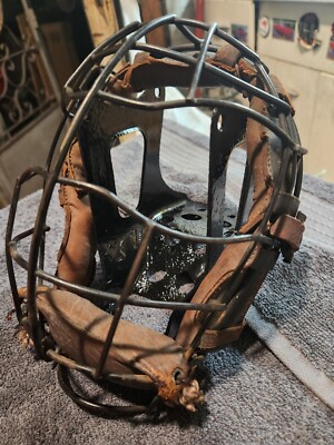 VINTAGE ORIGINAL ANTIQUE 1920S-30S BASEBALL CATCHERS MASK IN EXCELLENT ...