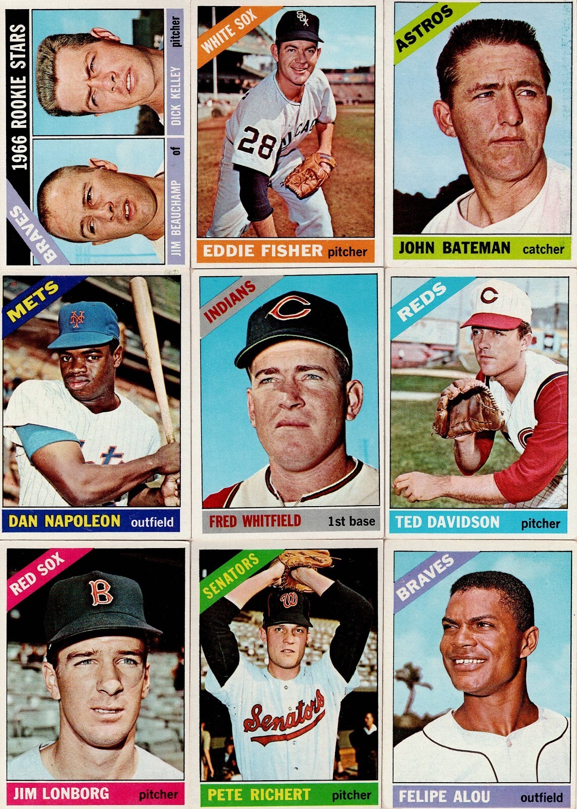 Lot of 9- 1966 TOPPS BASEBALL Set-Break #84-85-86-87-88-89-93-95-96 | eBay