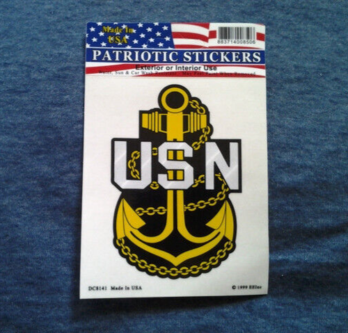 CHIEF PETTY OFFICER CPO E-7 (CLEAR VINYL 4-1/8") Military Window Decal ...