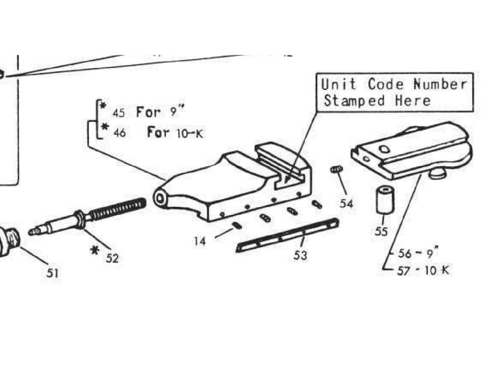 New South Bend Lathe 9" & Light 10" Compound Rest Gib PT257NK1 | eBay