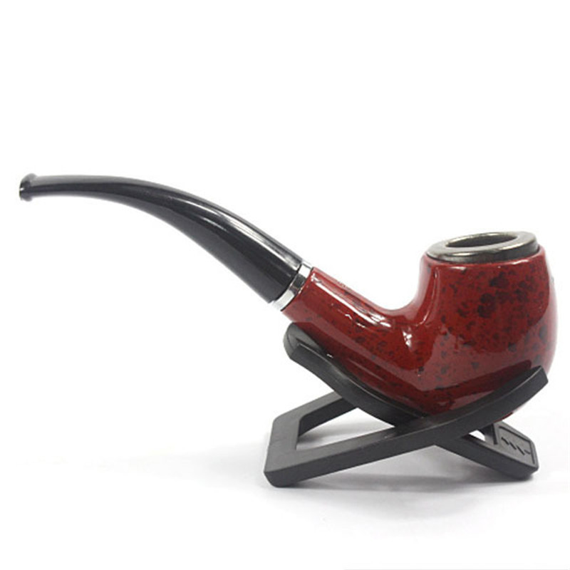 Durable Vintage Wood Wooden Type Bent Pipe Smoking Tobacco Cigar ...