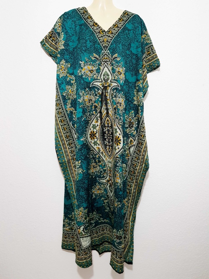 Maxi Dress Beach Summer Kaftan Boho Goa Hippie Takshita Kimono Sleeve ...
