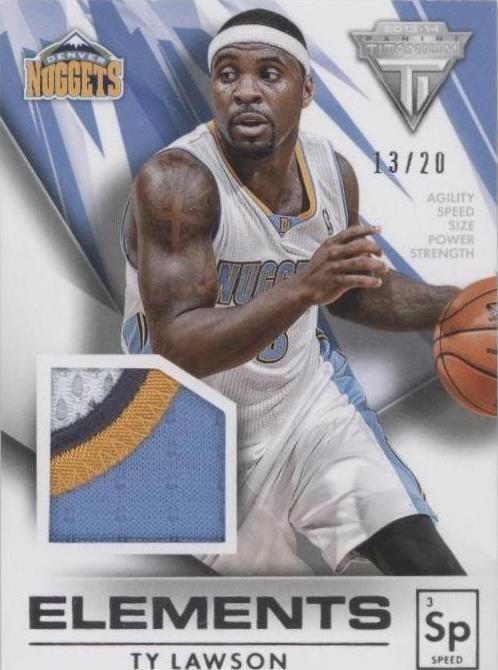 2013-14 Panini Titanium - Elements Materials Ty Lawson #64 Prime /20 ...