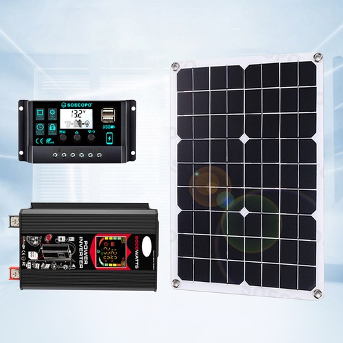 6000W 100A 110V/220V 500W Solar Panel Kit Solar Power Generator Home ...