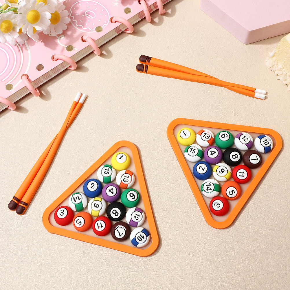 2 Sets Billiards Cake Topper Pool Table Decoration Dad Man Billar | eBay