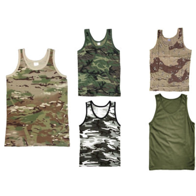 ARMY VEST COMBAT MEN TANK TOP MILITARY US SLEEVELESS OLIVE CAMO DESERT ...