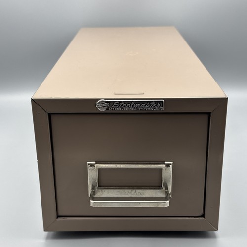 VTG Steelmaster ASCO 3x5 Index Card File Cabinet Follower Tan Brown ...