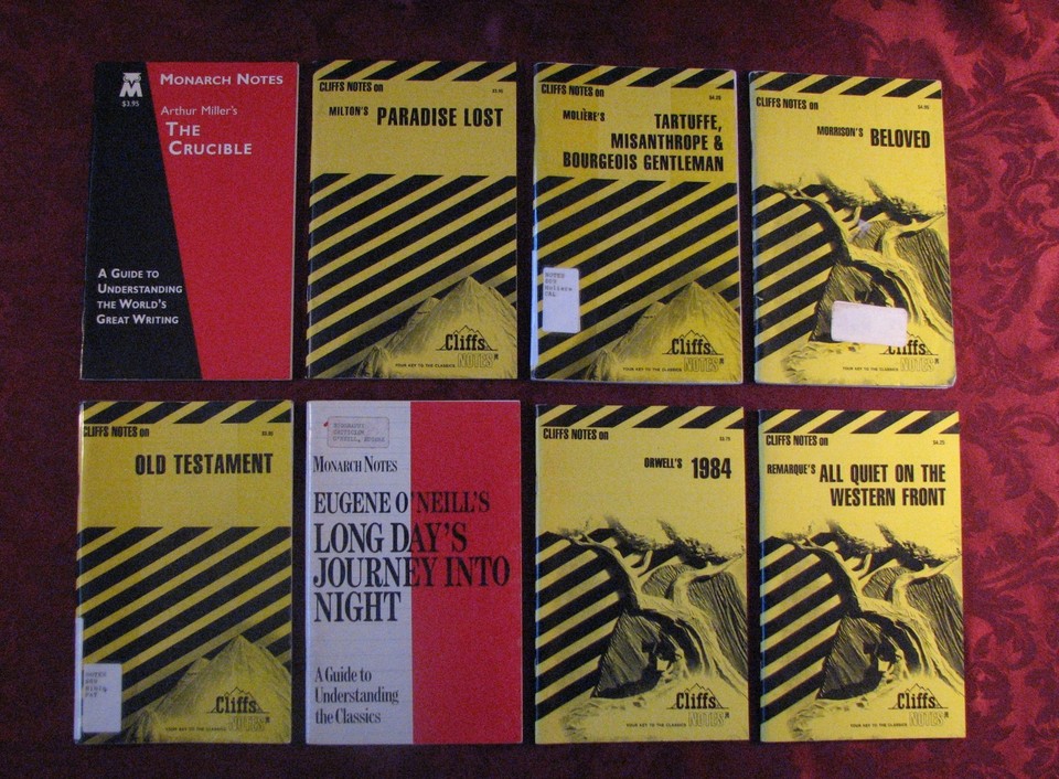 82 Different Cliffs Notes Study Guides Lot Literary Classics ...
