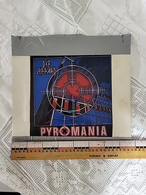Rare 1980s DEF LEPPARD PYROMANIA Carnival Mirror. | eBay