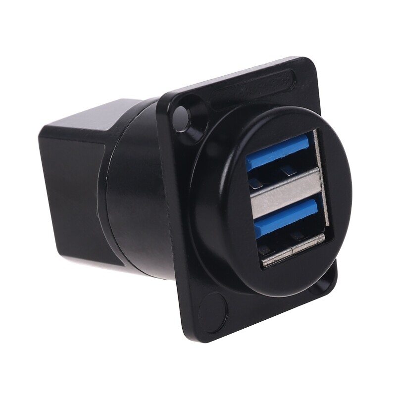 D Type Socket Metal Usb 3.0 Socket Female to Female Usb Connector Panel ...
