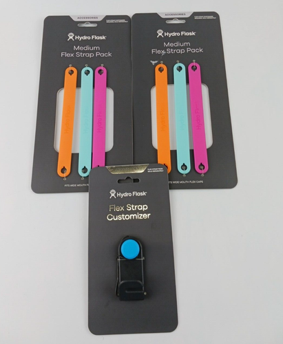 3 PACK HYDRO FLASK MEDIUM FLEX STRAP PACK WITH CUSTOMIZER FITS STANDARD MOUTH | eBay
