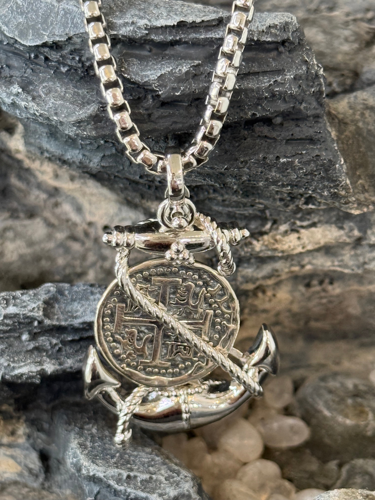 Solid Atocha shipwreck treasure Mel fisher silver coin pendant in ...