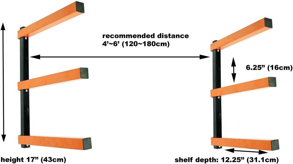 Storage Rack 3-Level System 110lbs per Level with Durable Sheet Metal ...