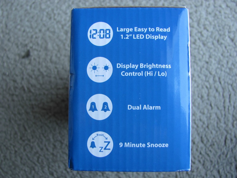 Brand New Westclox Bluetooth 1.2" LED Clock Radio with USB Charge Port ...