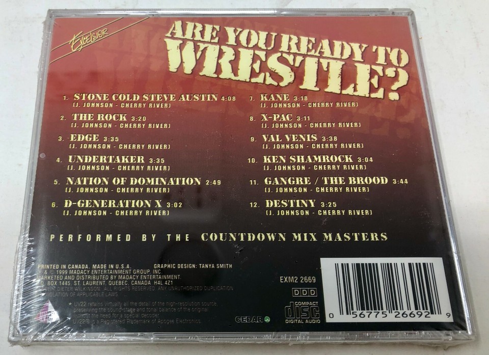 NEW Are You Ready To Wrestle? Countdown Mix Masters CD Wrestling's ...