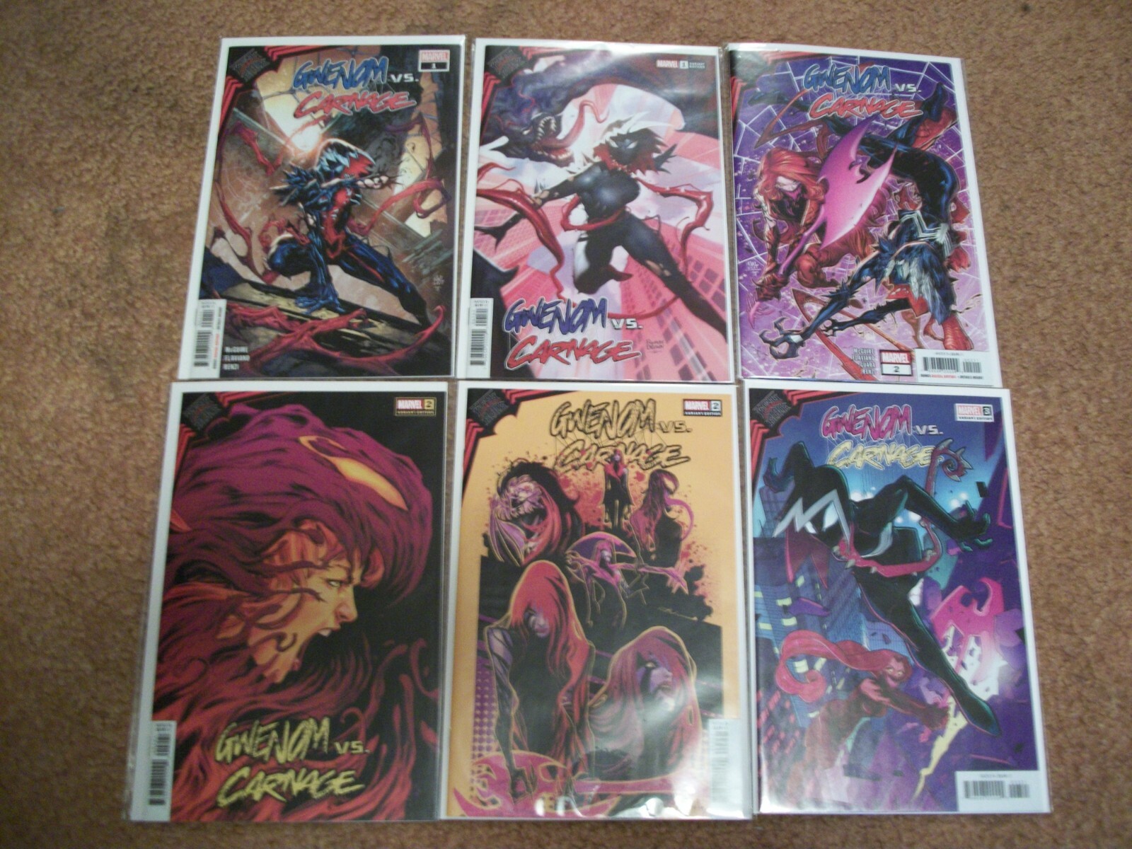 MARVEL KING IN BLACK GWENOM VS CARNAGE FULL SERIES LOT OF (6) Special ...
