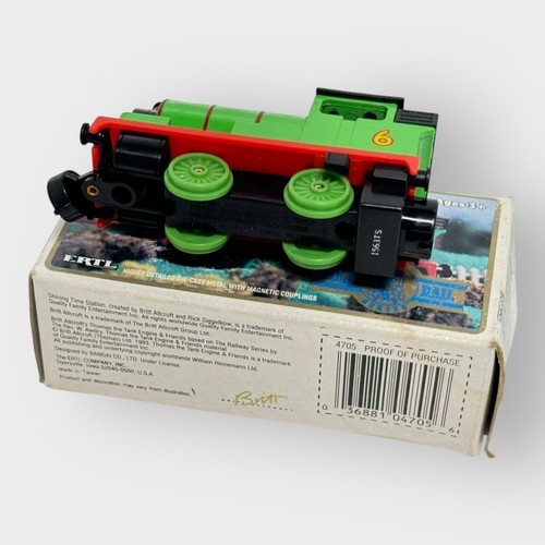 Thomas The Tank Engine “PERCY” Gold Rail ERTL Train Shining Time ...