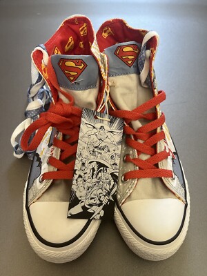 Size 4.5M- Converse Chuck Taylor All Star Hi x DC Comics Superman - NEW ...