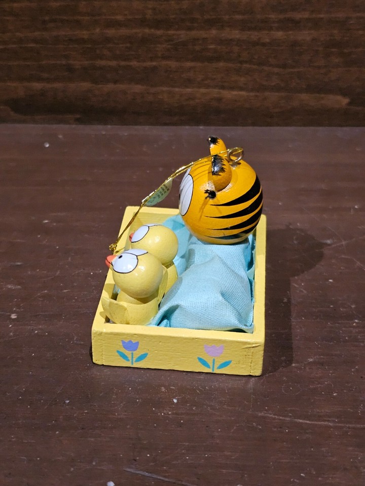 1980s Garfield Wood Easter Ornament With Baby Chicks | eBay