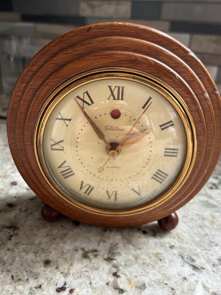 Vintage Telechron Wood Case Electric Clock w/ Alarm Model # 7H133 | eBay