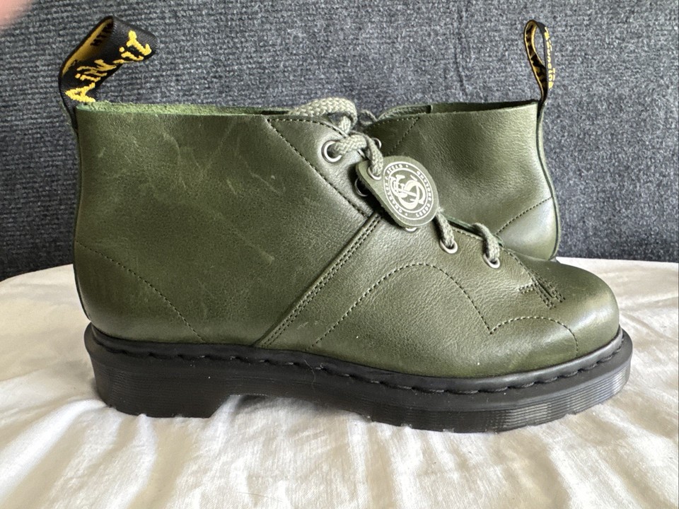 Doc Martin Church Buckingham Seaweed Green Leather Boots, Brand New ...