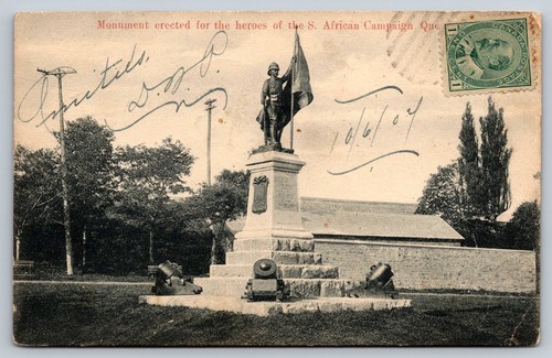 Quebec City Boer War Monument Postcard 1907 TCV Split Ring Multiple ...