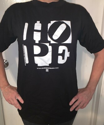 2008 OFFICIAL CAMPAIGN BARACK OBAMA HOPE T-SHIRT UFCW SIZE SMALL | eBay